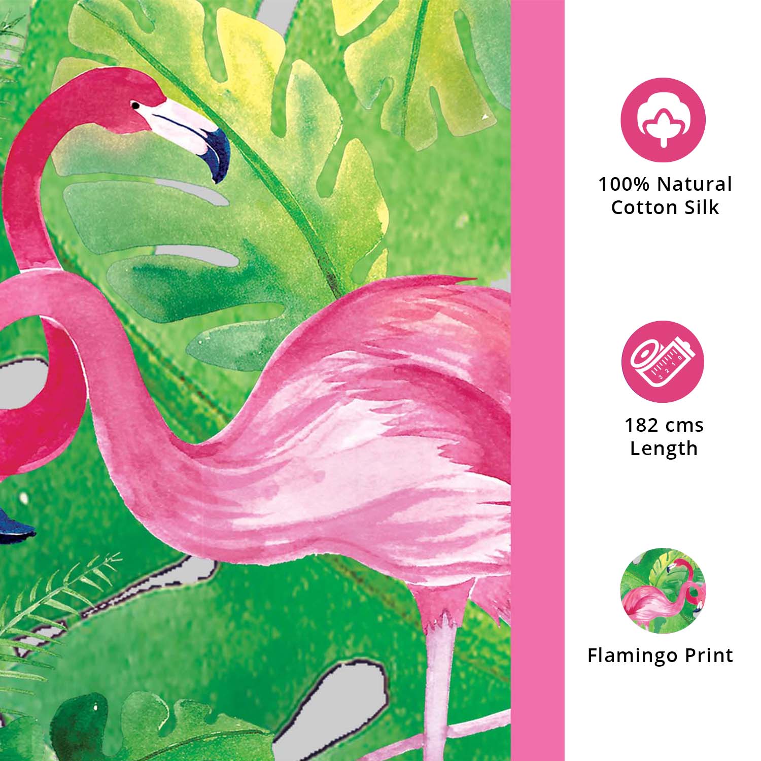 Flamingo Print – Cotton Silk Scarf – WWF Nature Store