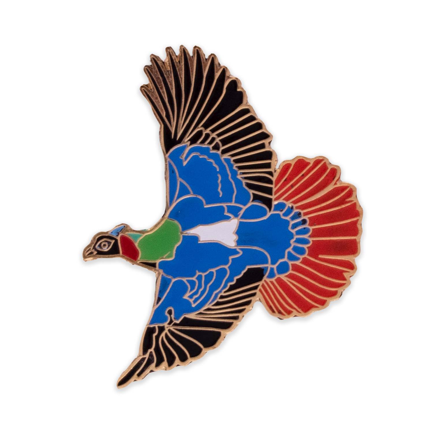 Himalayan Monal Flying – Lapel Pin – WWF Nature Store