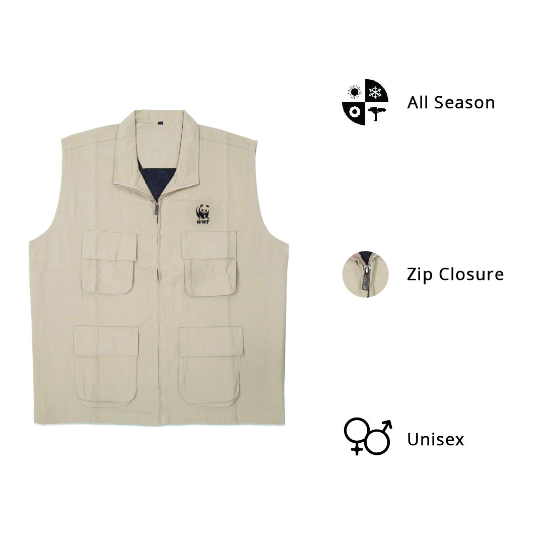 Safari Jacket/Vest – Beige – WWF Nature Store