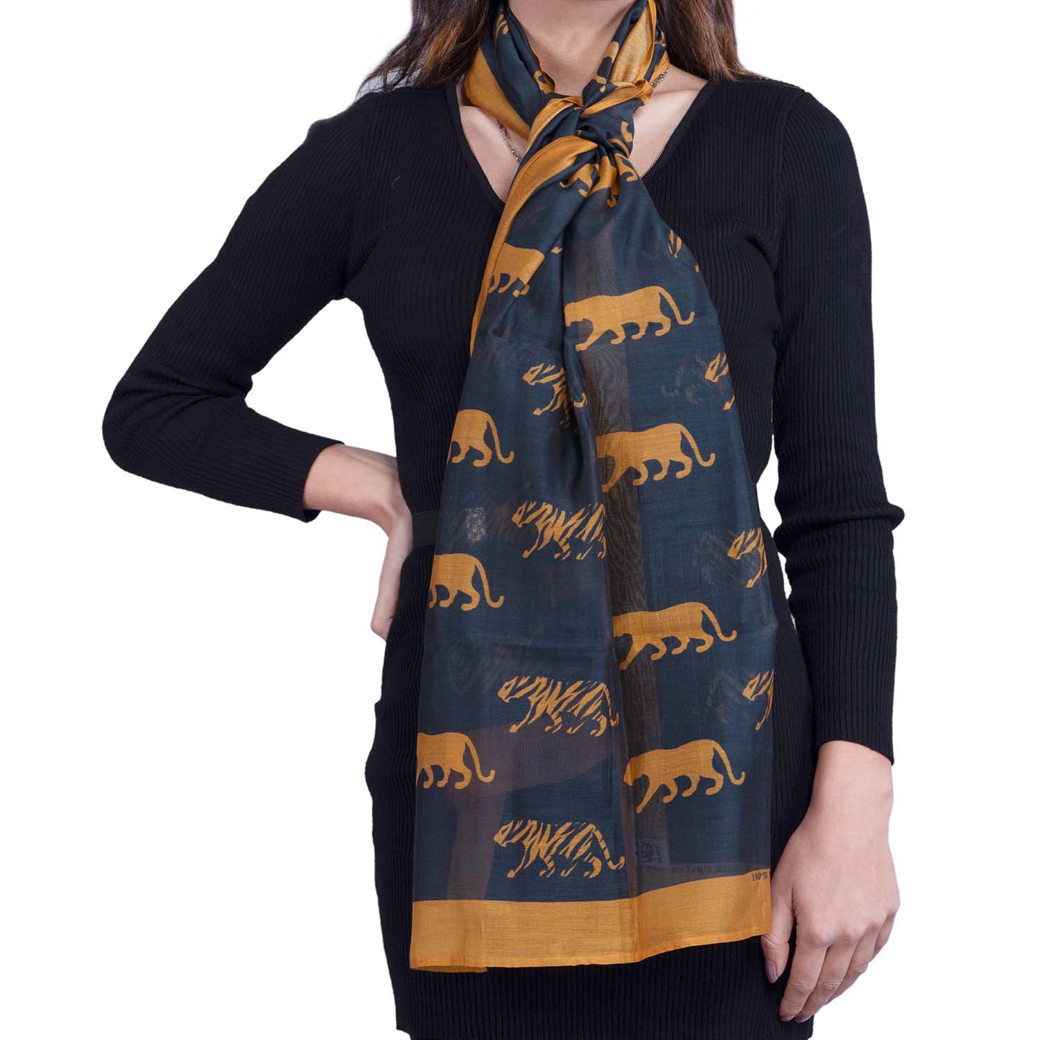 Tiger Print – Cotton Silk Scarf – WWF Nature Store