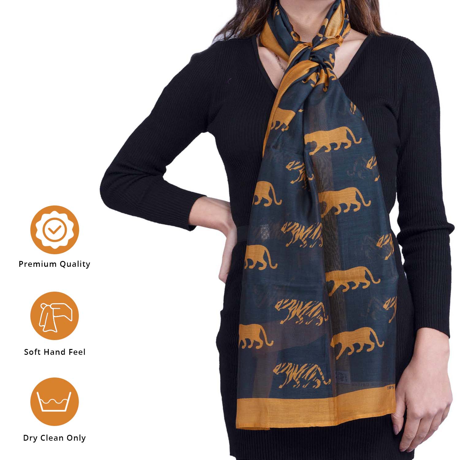 Tiger Print – Cotton Silk Scarf – WWF Nature Store
