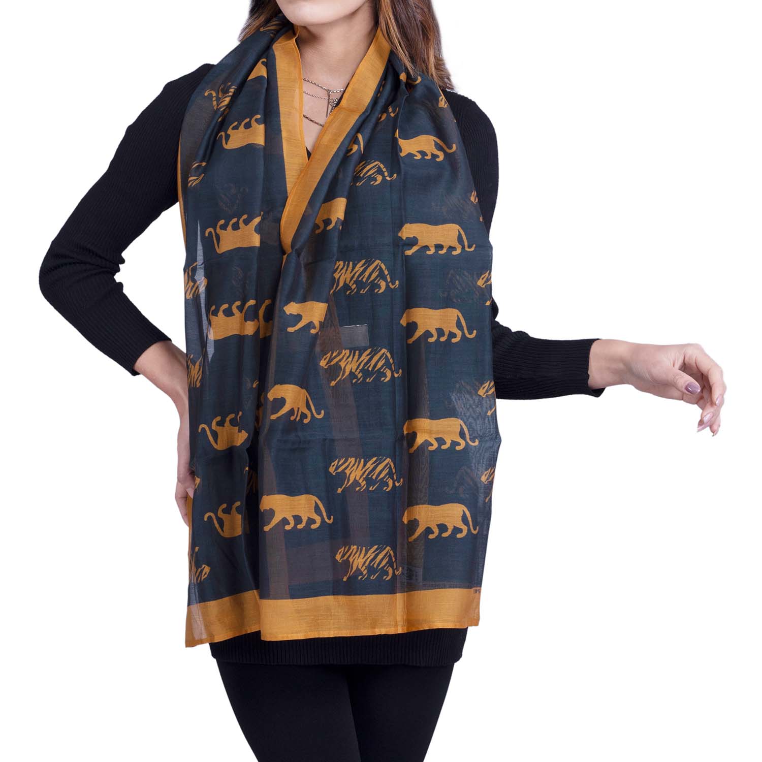 Tiger Print – Cotton Silk Scarf – WWF Nature Store