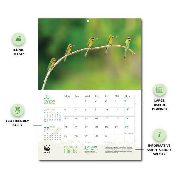 2026 Wall Calendar – Beautiful Birds – WWF Nature Store
